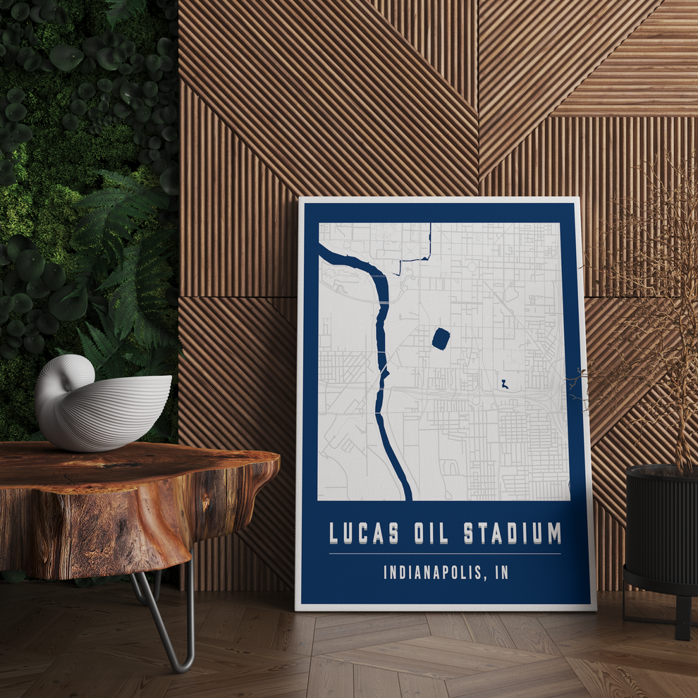 Lucas Oil Stadium Map Poster | Indianapolis – Shop Maapify