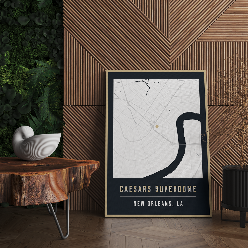 Caesars Superdome Map Poster | New Orleans – Shop Maapify