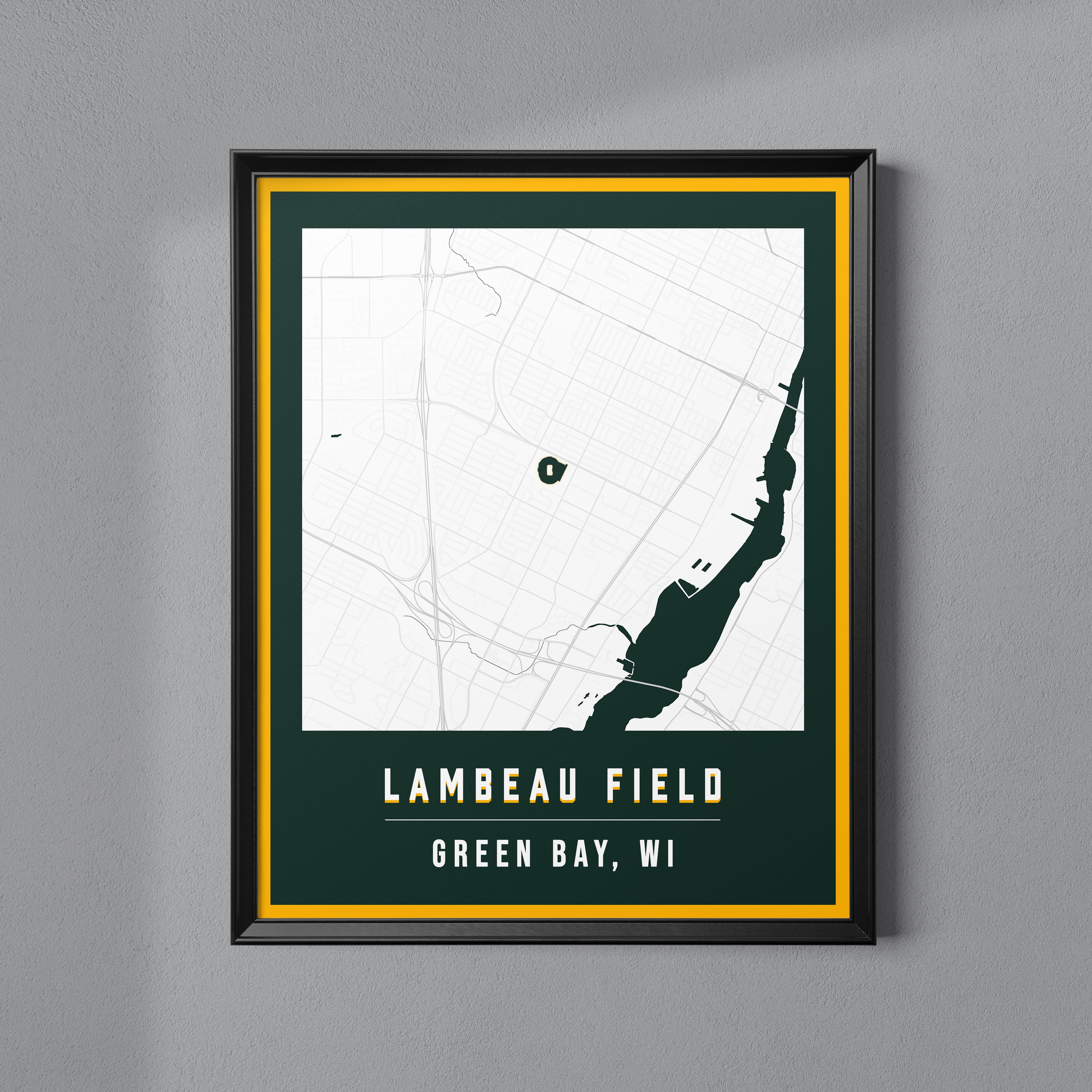 Lambeau Field Map Poster | Green Bay – Shop Maapify